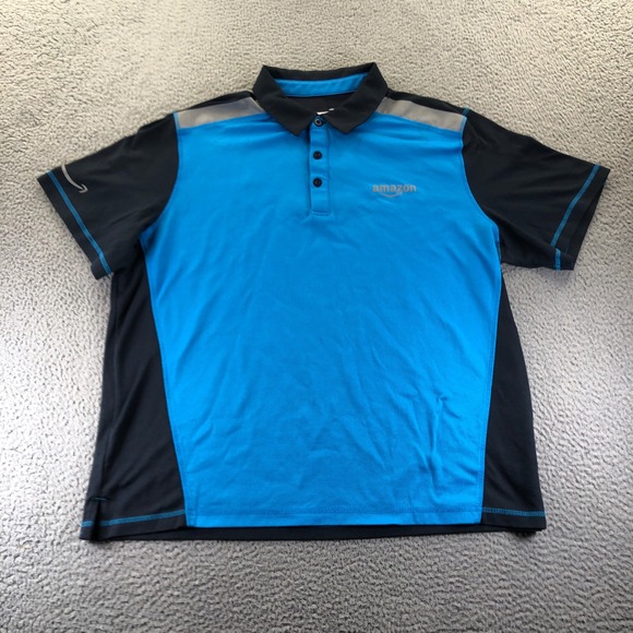 Amazon | Shirts | Amazon Shirt Mens Extra Large Blue Active Polo Short ...